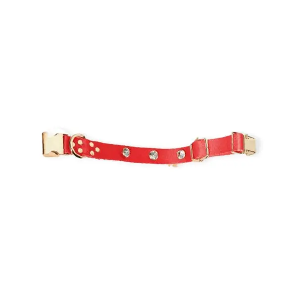 MAKPAWS Diamond Dog Collar - Red