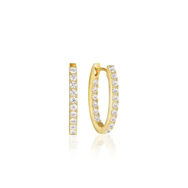 SIF JAKOBS JEWELLERY Ellisse Piccolo Hoop Earrings - White/gold