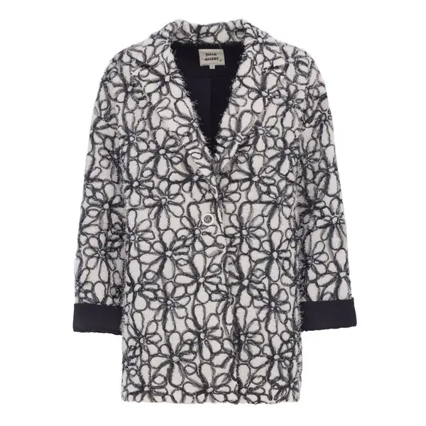 JULIA ALLERT Abstract Textured Jacket With Satin Lining