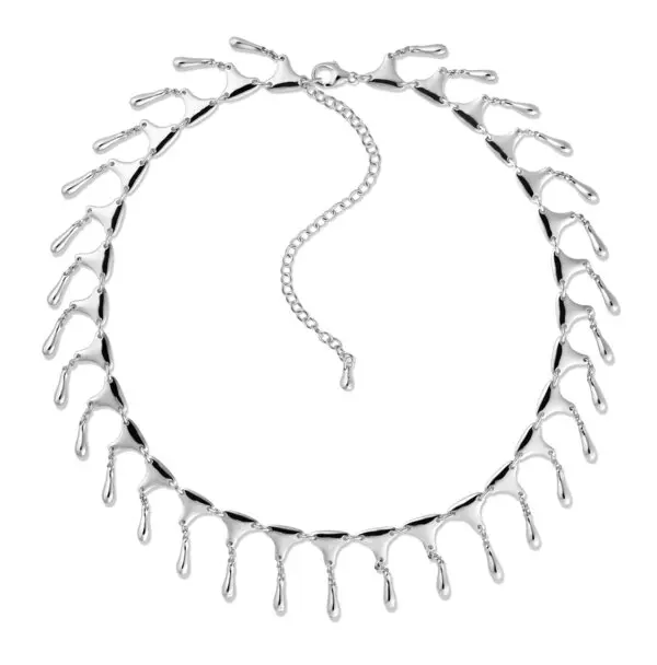 LUCY QUARTERMAINE Dancing Drop Necklace - Silver