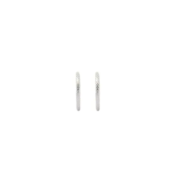 NASI SILVER Fish Scale Huggie Hoop Earrings - Silver
