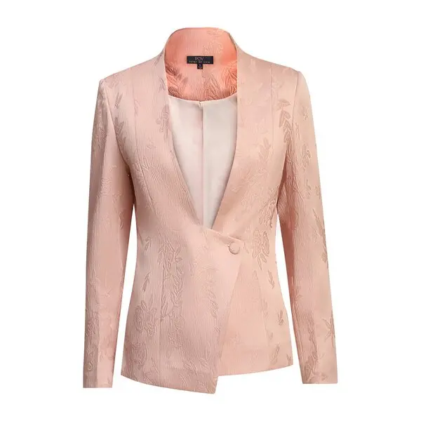POINT OF VIEW LABEL Beacon Asymmetrical Lapel Jacquard Jacket