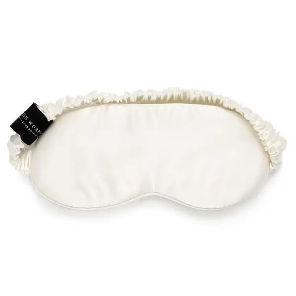 SILK WORKS Ivory Eye Mask - White