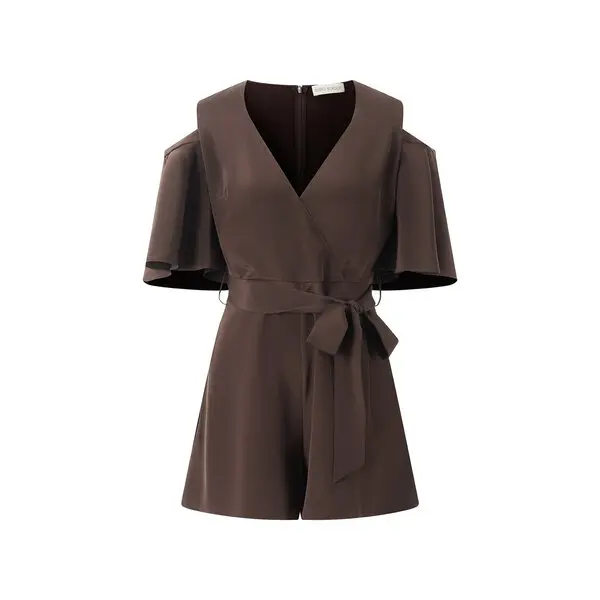 EMMA WALLACE Haven Romper - Brown