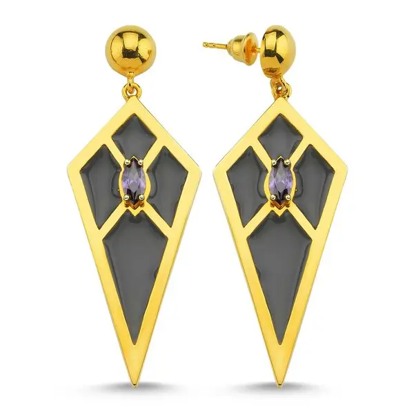 REIAN JEWELLERY Audrey B Grey Earrings - Gray