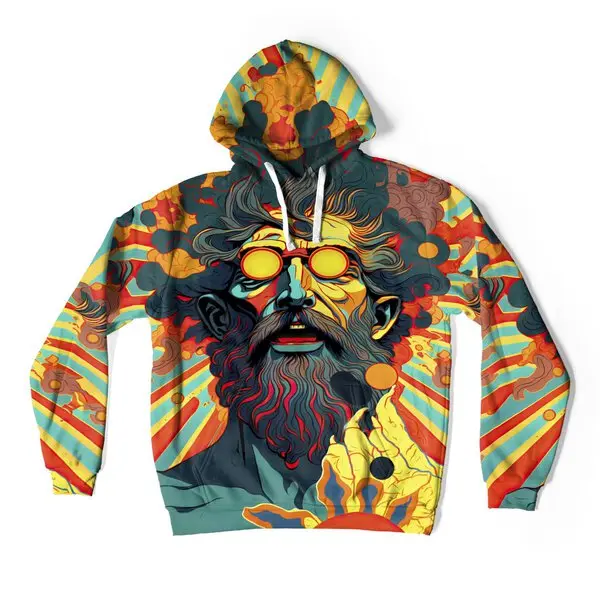 ALOHA FROM DEER Graphic Print Oversized Hoodie - Yellow/green/orange