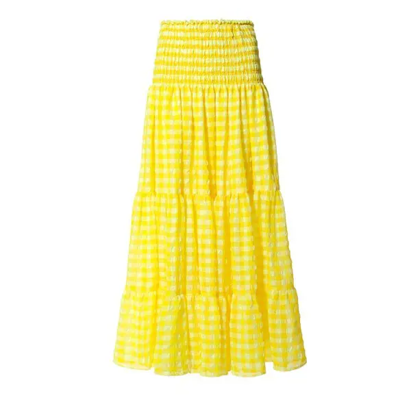AGGI BY HALEWSKI Plaid Maxi Skirt