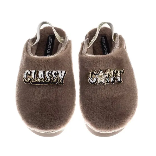 LAINES LONDON Flatform Cloud Slippers - Brown