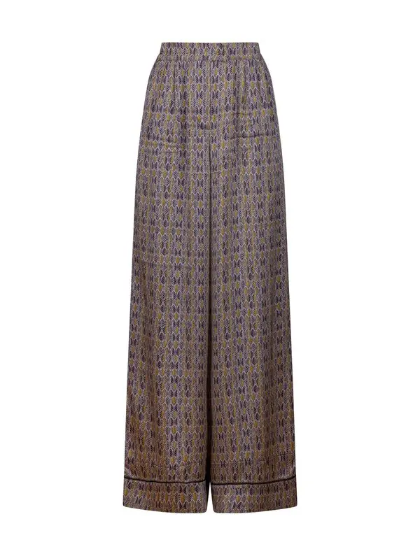 HELENE GALWAS Jara Printed Silk Trousers