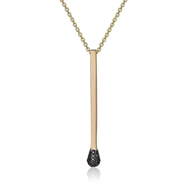 CARTOGRAPHY Mattachine Society Match Stick Necklace - Black/gold