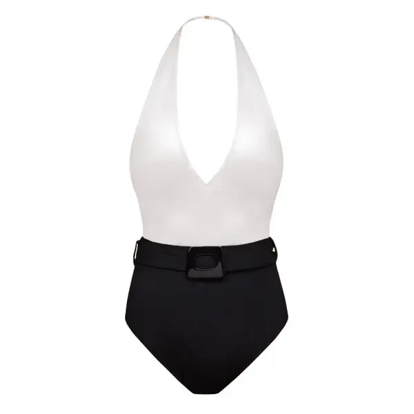 KIKKI-G SWIMWEAR Kiva Metallic One-piece Swimsuit - Black/silver