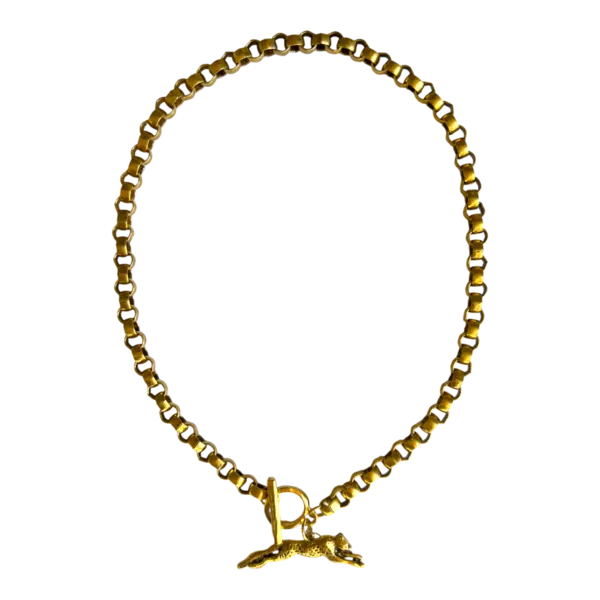 SCCOLLECTION Roxy Cheetah Pendant Necklace - Gold