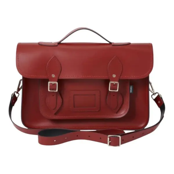 ZATCHELS Handmade Leather Backpack Satchel - Red