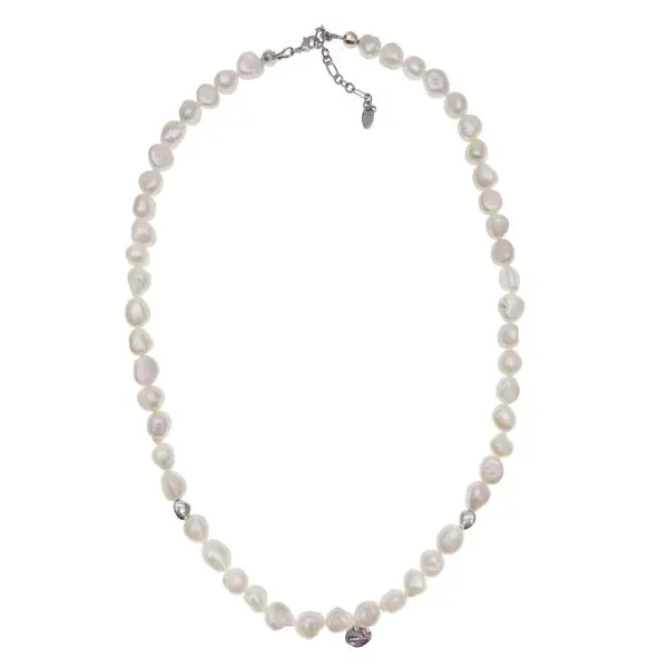 FARRA Freshwater Pearl Pendant Necklace - White