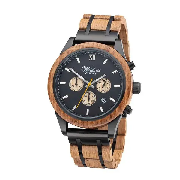 WAIDZEIT Scotts Highland Chronograph Watch - Black/brown/grey