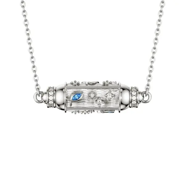 VANIMY Unity Ichthys Spinner Pendant Necklace - Silver