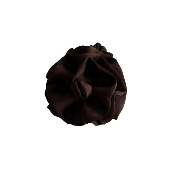 SYLKI Flower Appliqué Hair Tie - Brown