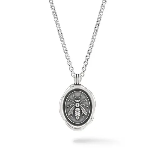 DOWER & HALL Achievement Wasp Talisman Necklace - Silver
