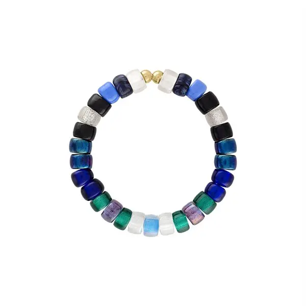 OLIVIA LE Galaxy Glass Bead Bracelet - Yellow