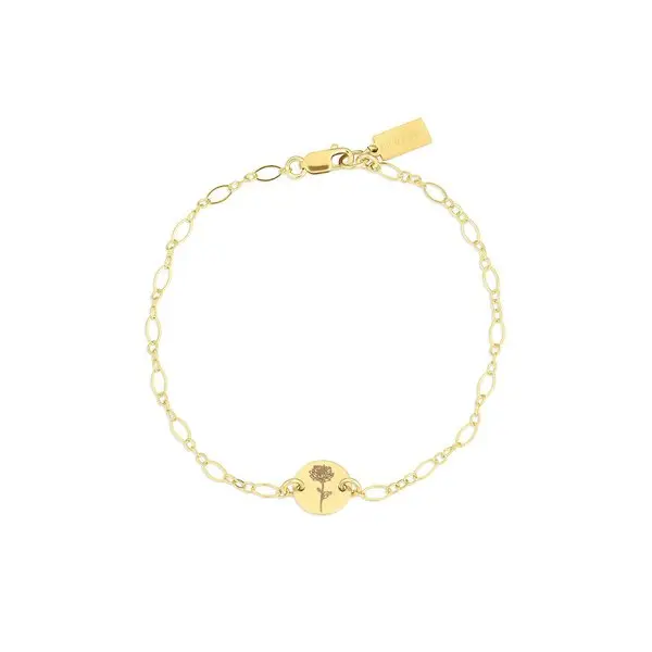 SET & STONES Lily Birth Flower Bracelet - Gold