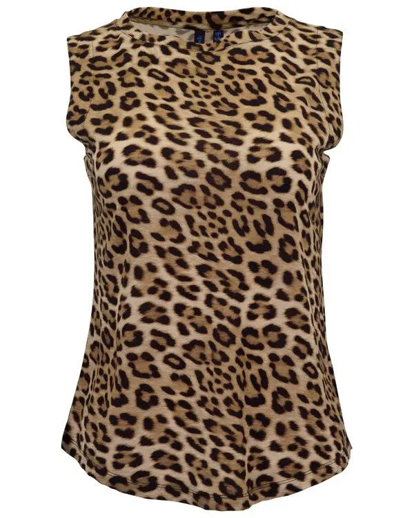 LORDS OF HARLECH Tara Leopard Knit Top - Brown