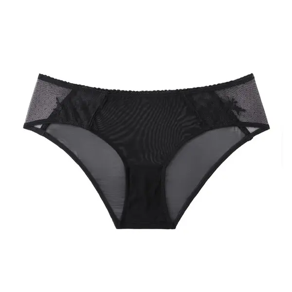 AMOUR D'AGNETTE Kim Stretch Lace & Mesh Hipster Brief - Black