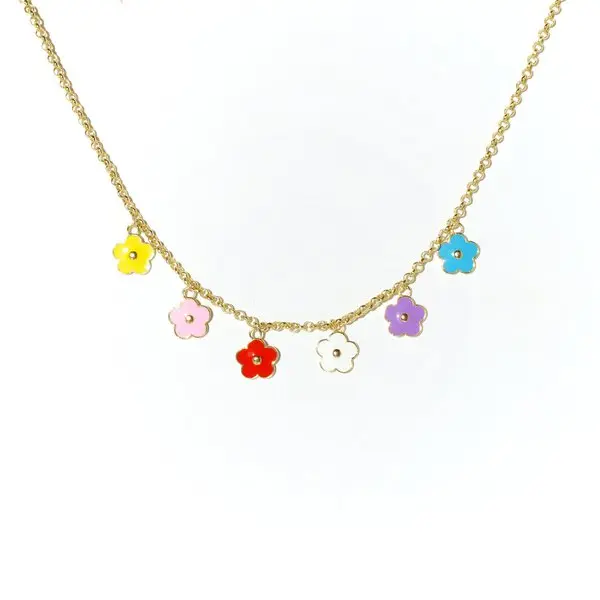I'MMANY LONDON Flower Power Chain Necklace - Yellow