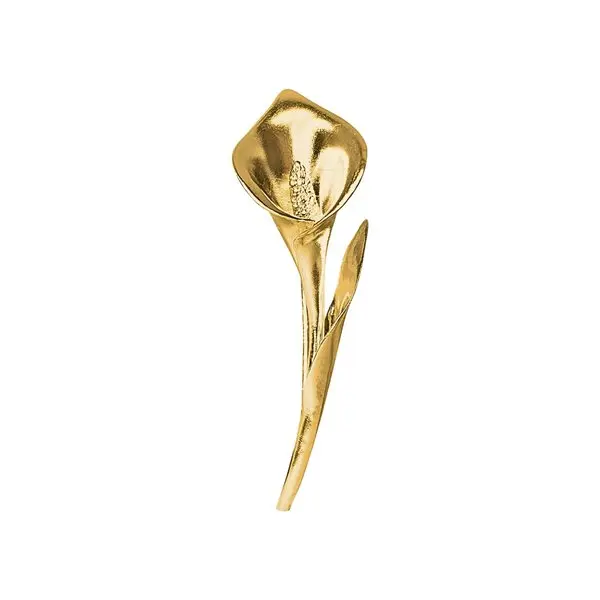 ALEGORIA JEWELLERY Calla Plated Bronze Brooch - Gold
