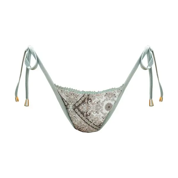 IVY SWIMWEAR Darya Mediterranean Print Bikini Bottom - Blue