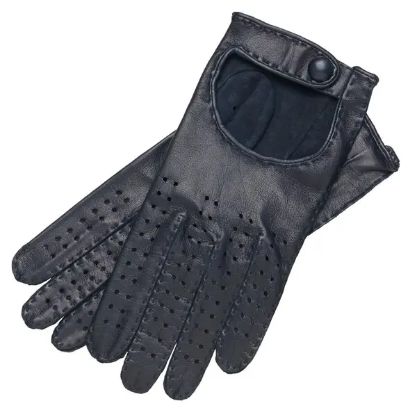 1861 GLOVE MANUFACTORY Monza Nappa Leather Driving Gloves - Blue