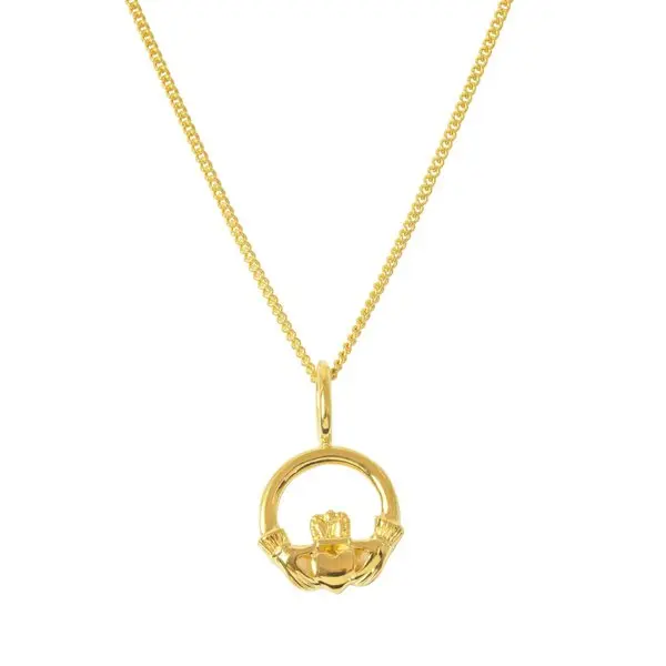 KATIE MULLALLY Claddagh Charm Necklace - Gold