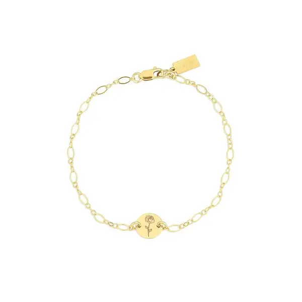 SET & STONES Lily Birth Flower Bracelet - Gold