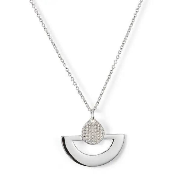 TOOLALLY Mini Fan Pendant Necklace - Silver