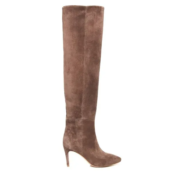 GINISSIMA Milana Over-the-knee Suede Boots - Brown