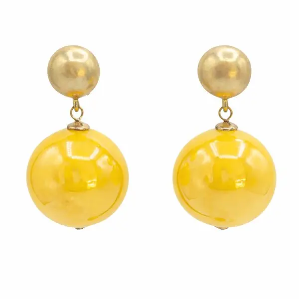 MICHAEL NASH JEWELRY Marylynn Ball Drop Earrings - Yellow