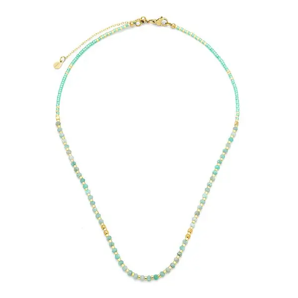 KAMARIA Lumira Mini Gemstone Amazonite Necklace - Blue