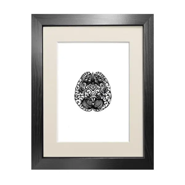 EMILY CARTER Cerebellum' Fine Art Print A4 - Black