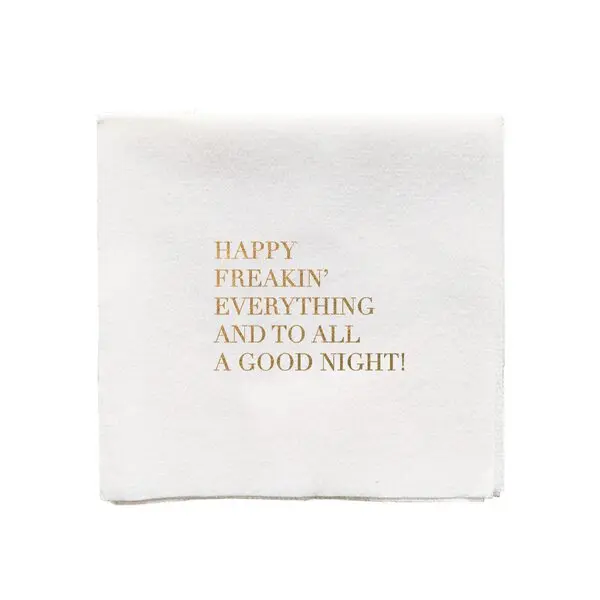 BELL'INVITO Freakin Everything Beverage Napkins - White