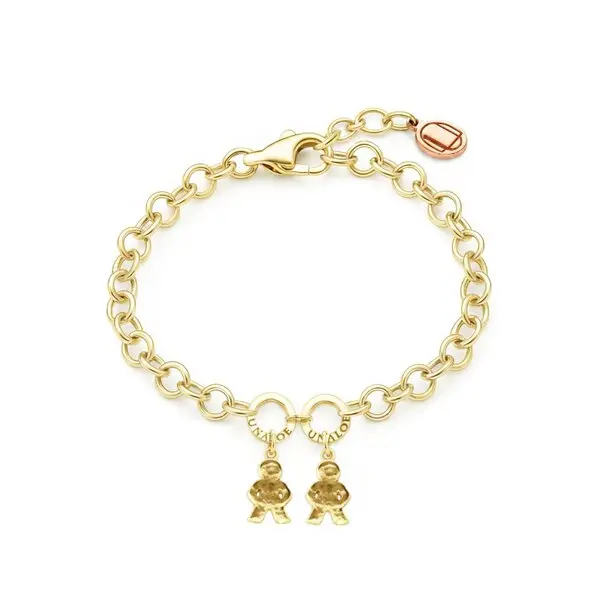 UNALOE Plated Bracelet With Child Charms - Gold