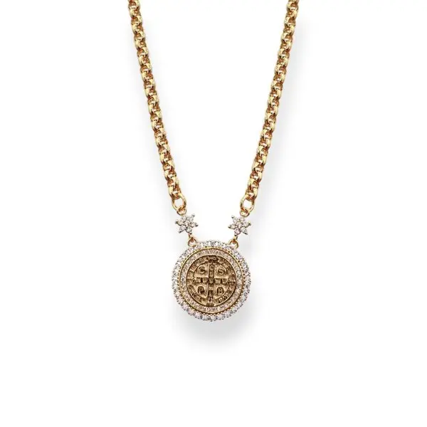 ALEXIE OF ATHENS Guardian Medallion Necklace - Gold