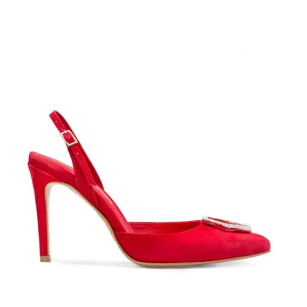GINISSIMA Alice Crystal Embellished Slingback Pumps