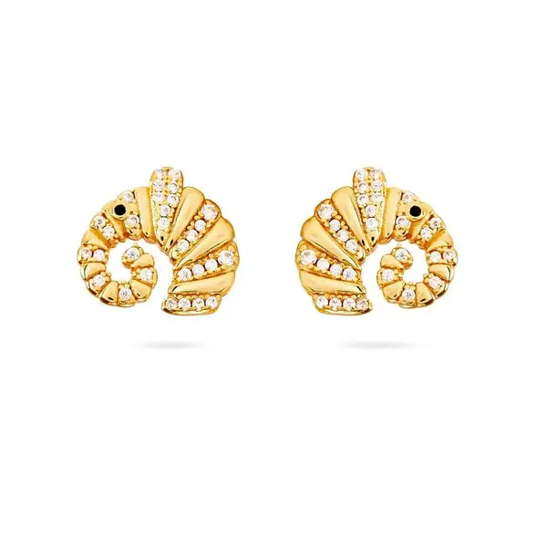 ONEWILDONE Baby Mine Elephant Stud Earrings - Gold