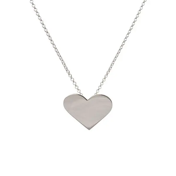 EDGE ONLY Heart Pendant Necklace - Silver