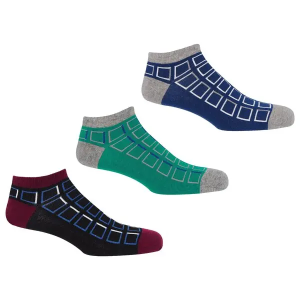 PEPER HAROW - MADE IN ENGLAND Cube Trainer Socks – Bundle - Black/blue