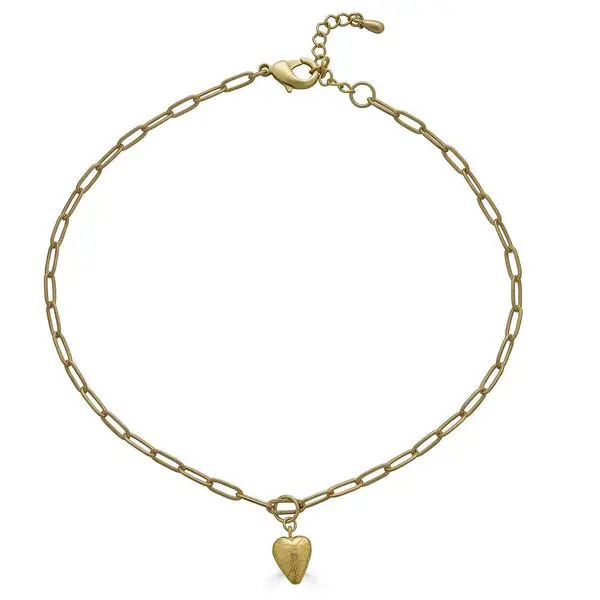 LONI PAUL JEWELRY Plated Heart Necklace - Gold
