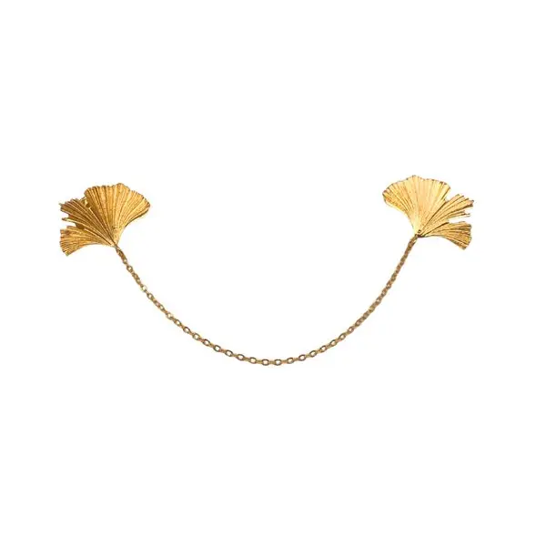 LES REINES 24k Plated Collar Links - Gold