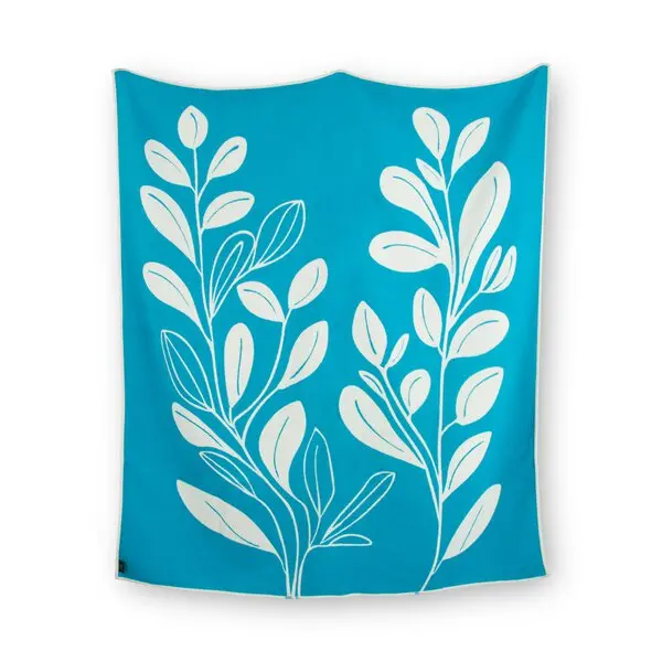 HEATING & PLUMBING LONDON Blue / White Recycled Cotton Blanket The Norfolk - Blue/white
