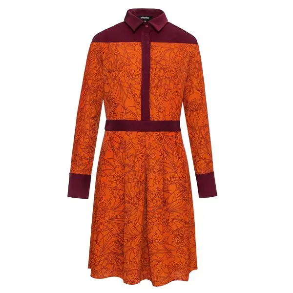 SMART AND JOY Floral Print Shirt Dress