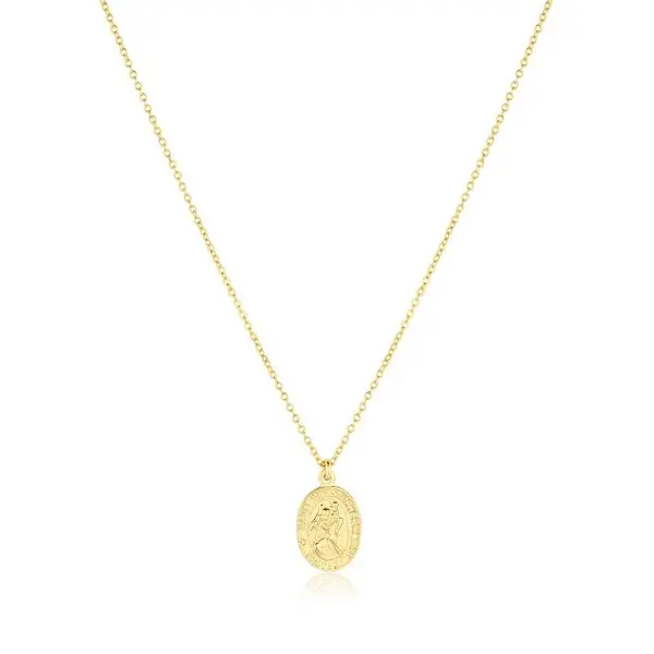 SET & STONES St. Christopher Charm Necklace - Gold