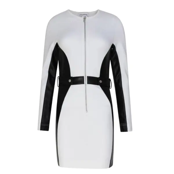 CIRCULAR PATH Paneled Bodycon Dress